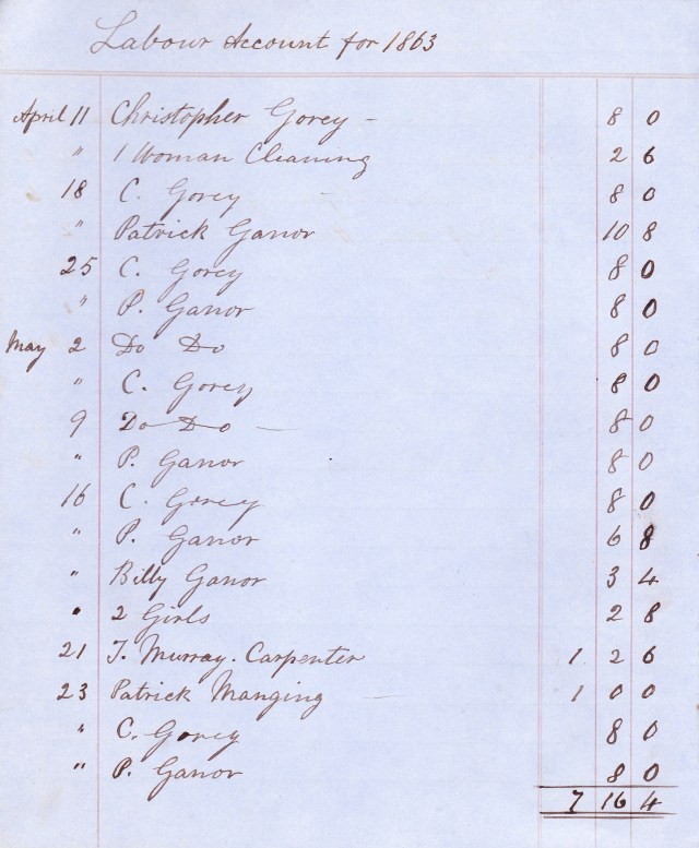 Blackhall Labour Costs in the 1860s | William Smith Family History